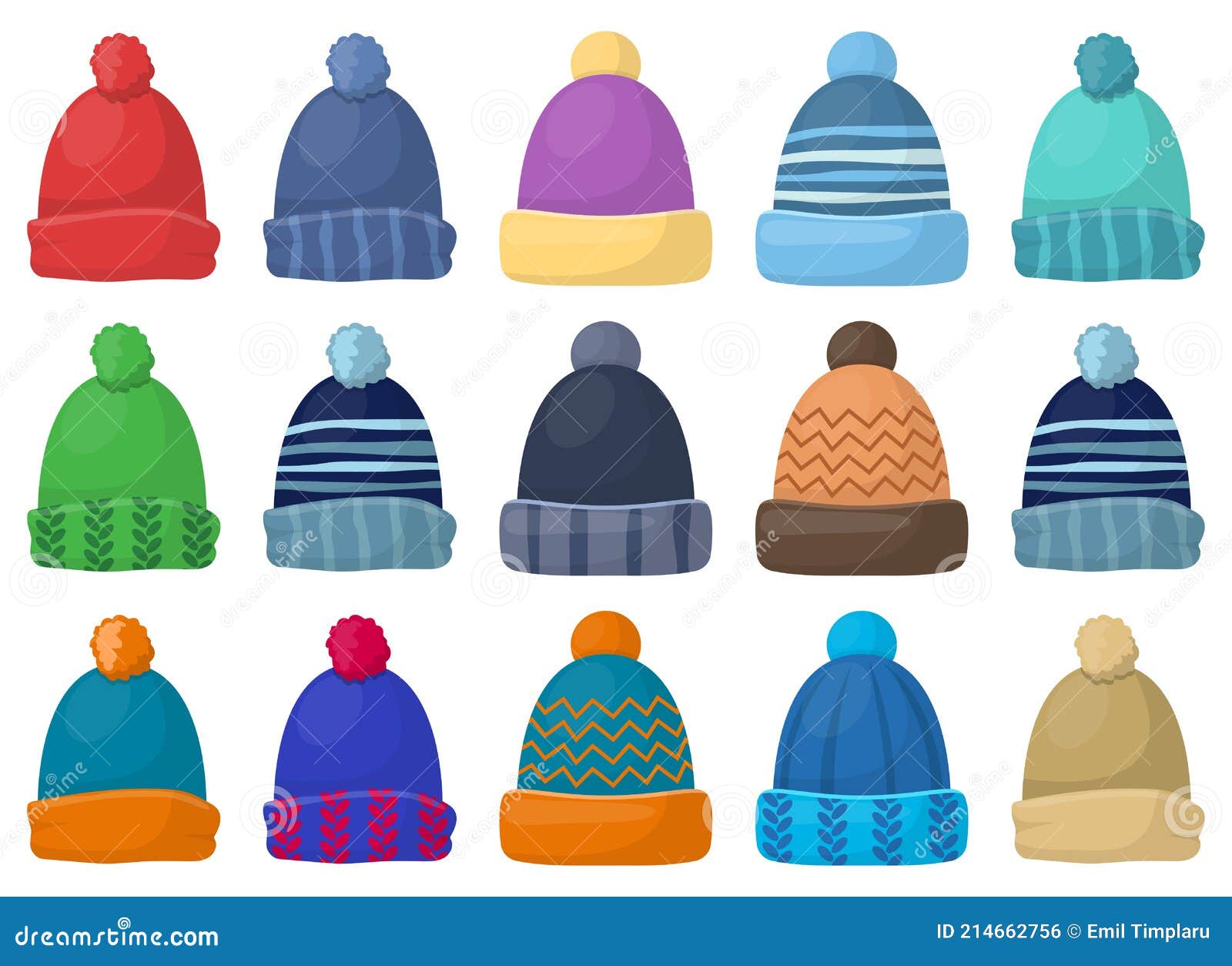 Winter Cap Vector Design Illustration Isolated on White Background ...