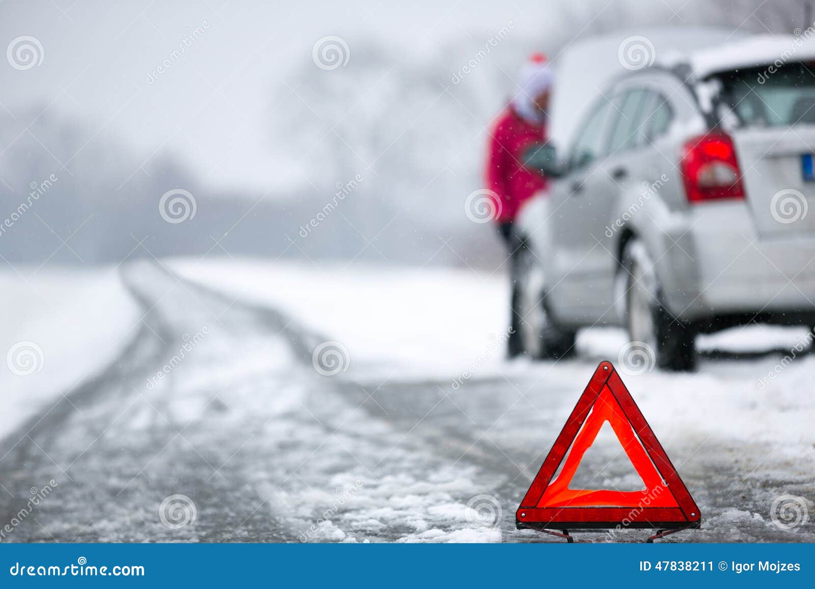 Winter car breakdown stock image. Image of breakdown - 47838211