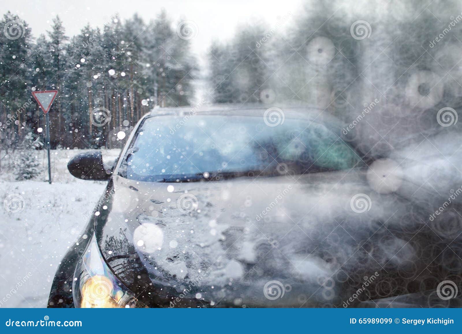 Winter car stock image. Image of january, concept, drive - 65989099