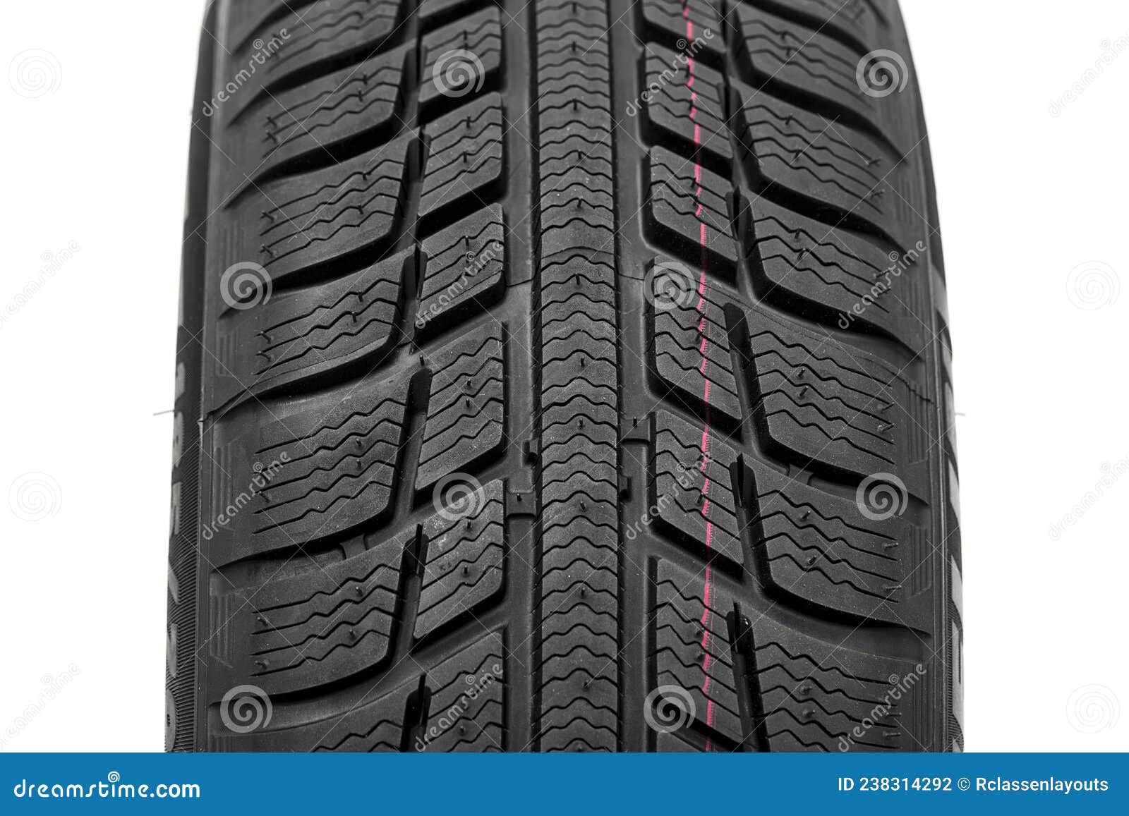 Winter Car Tires Close-up Wheel Profile Structure on White Background ...