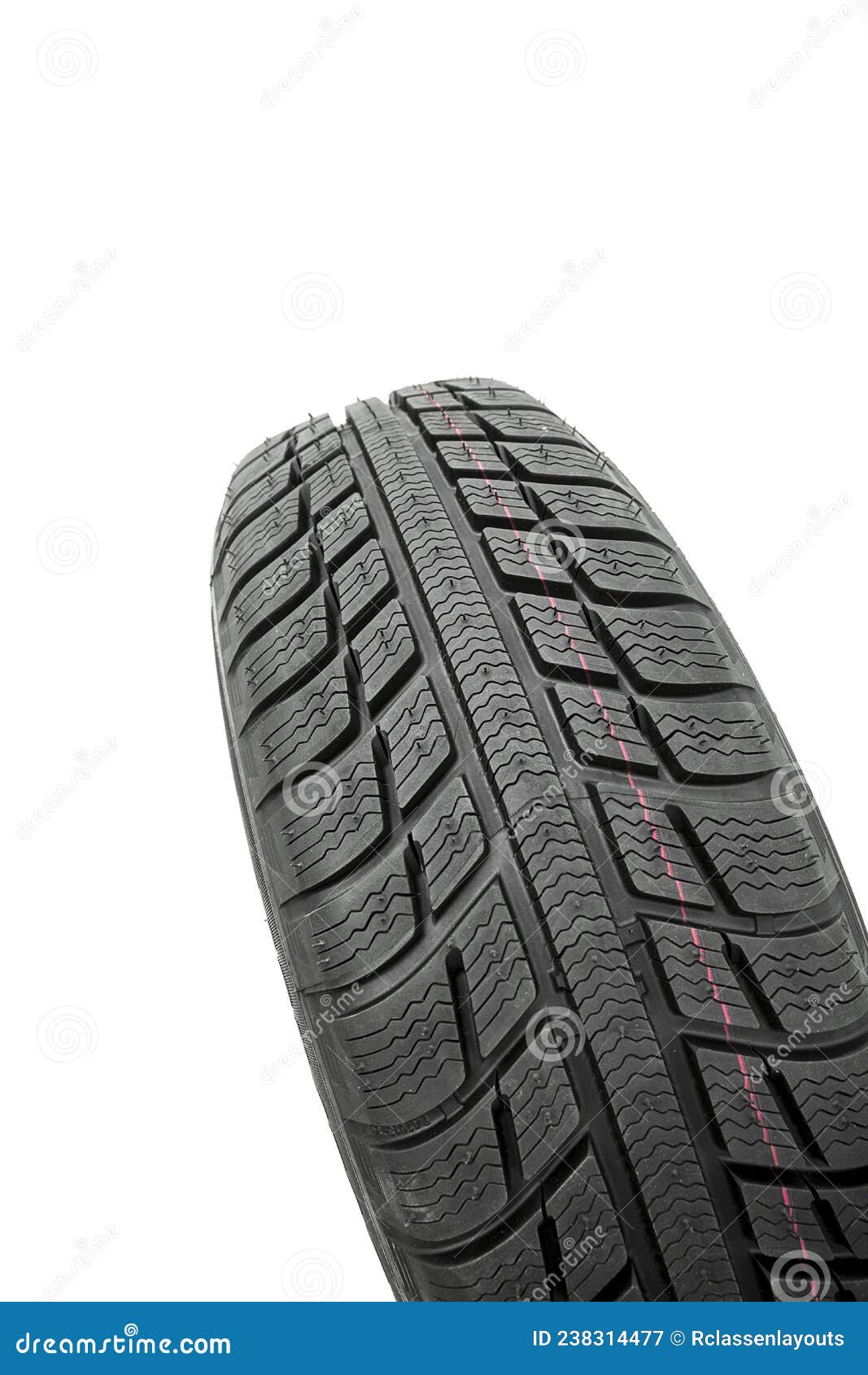 Winter Car Tires Close-up Wheel Profile Structure on White Background ...