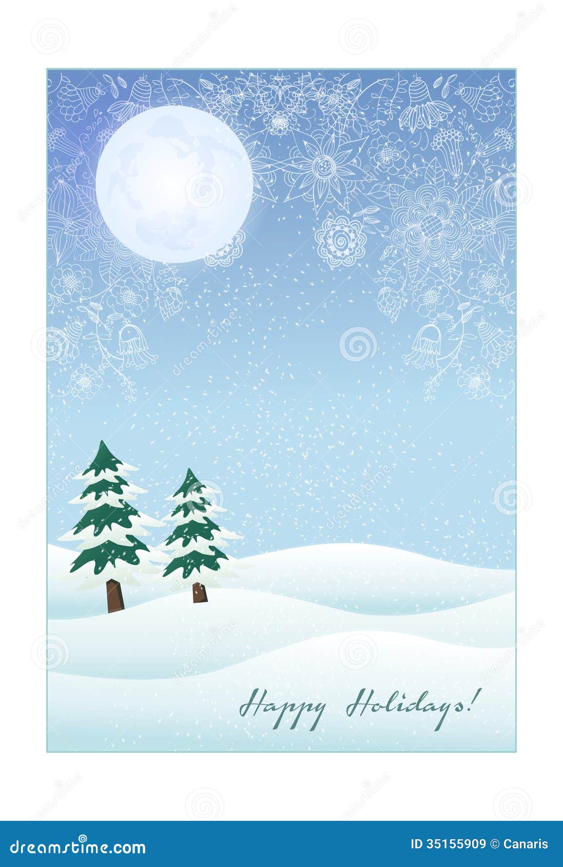 Winter card stock illustration. Illustration of holiday - 35155909