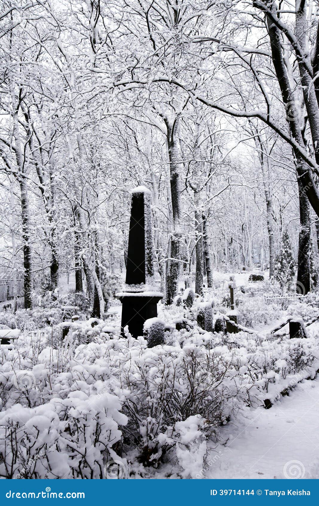 Winter cemetery stock photo. Image of mortality, religious - 39714144