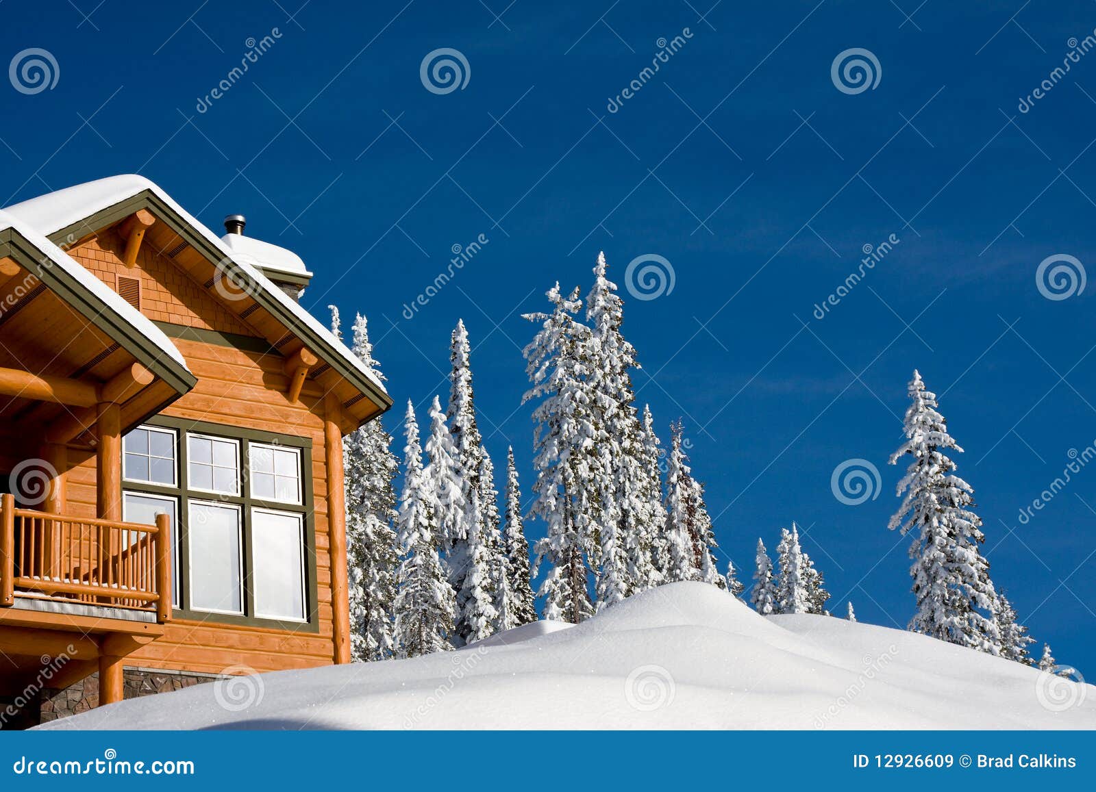 Winter chalet stock image. Image of holiday, blue, destination - 12926609