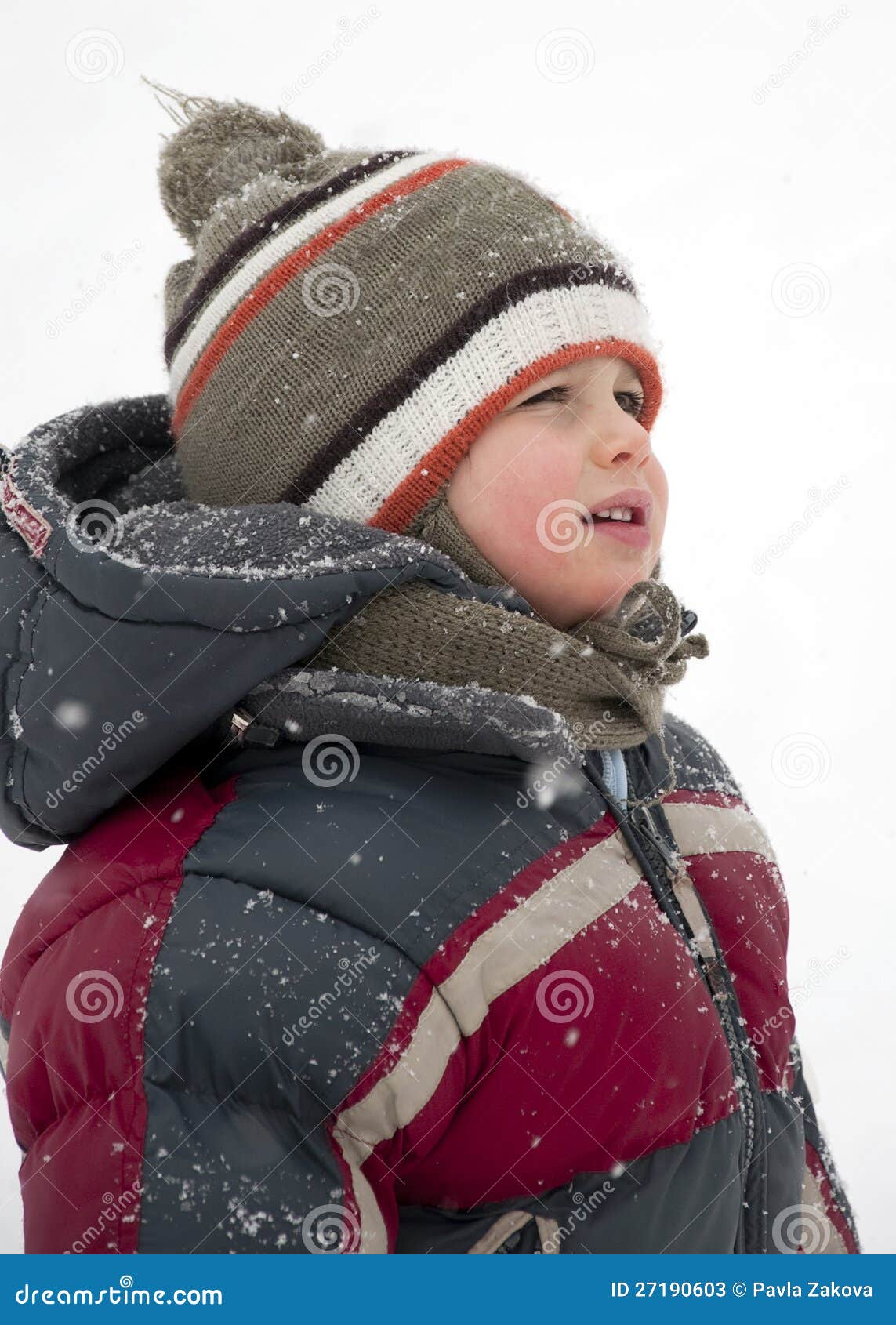 Winter child stock image. Image of snowy, outdoors, standing - 27190603