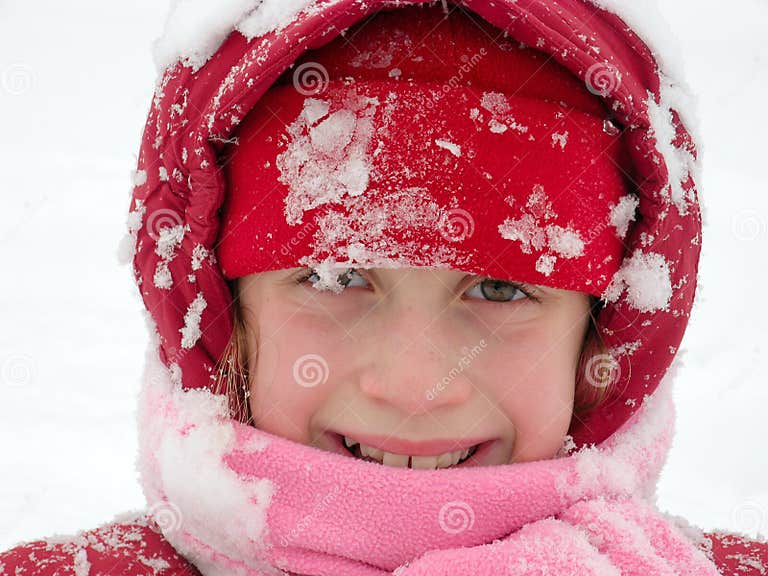 Winter child play in snow stock photo. Image of cold, vacations - 7389610