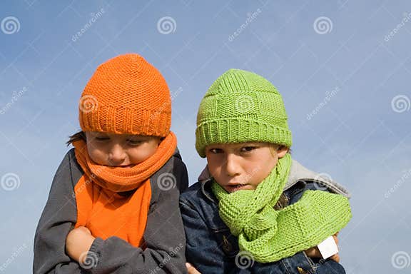 Winter children stock photo. Image of outside, freezing - 1460706