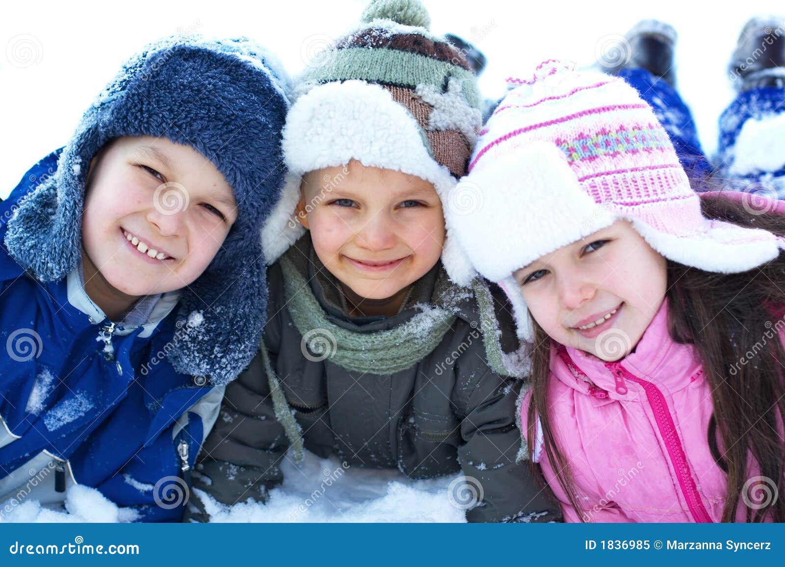 Winter Children stock image. Image of attractive, casual - 1836985