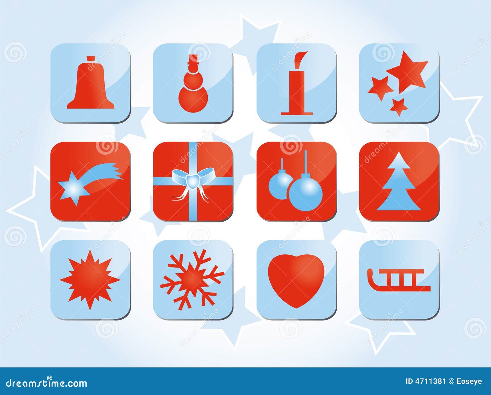 Winter and Christmas Icons and Symbols Stock Illustration ...