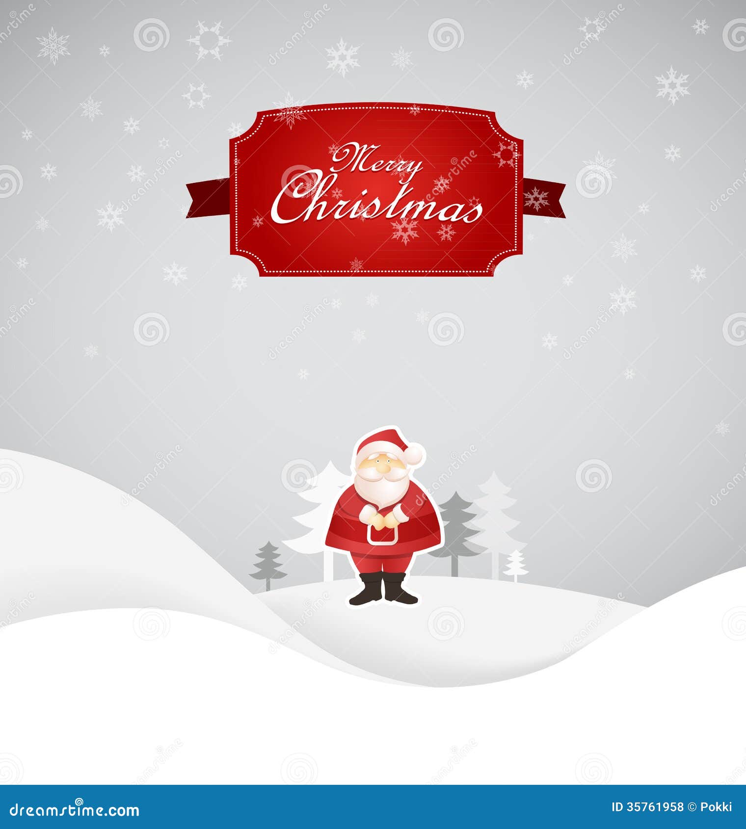 Winter Christmas Scene with Place for Your Text. Stock Vector ...