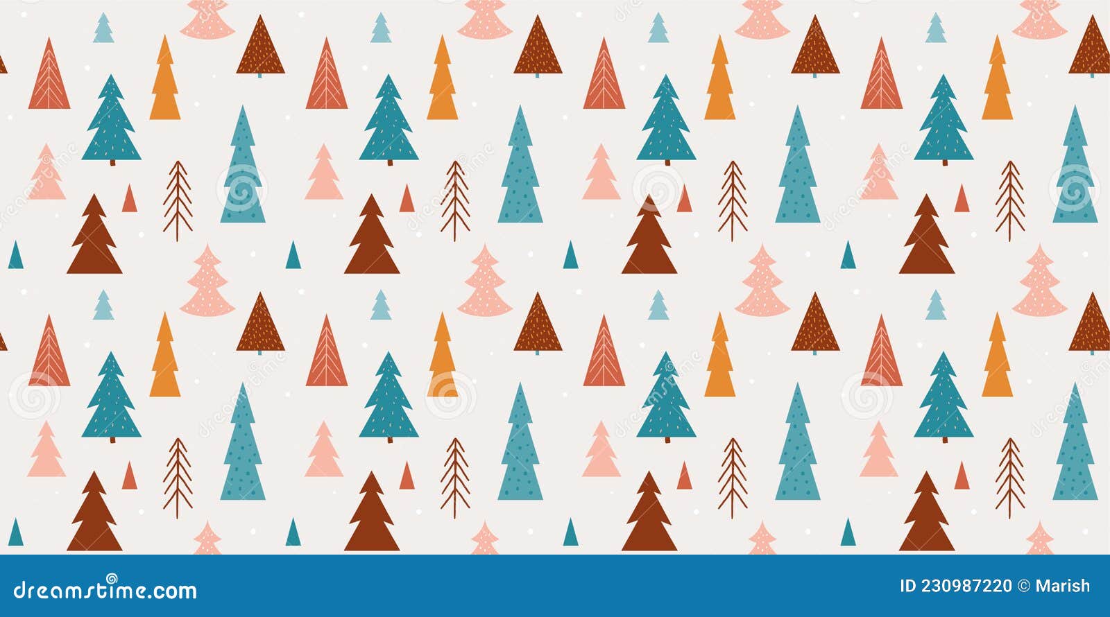 Winter, Christmas Seamless Pattern Design, Boho, Bohemian Modern Style ...