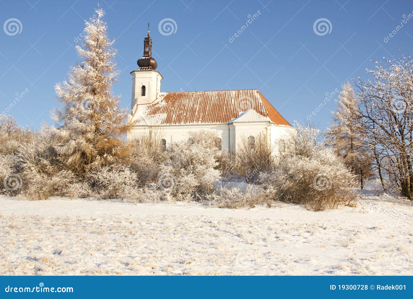 Winter church stock photo. Image of country, architecture - 19300728
