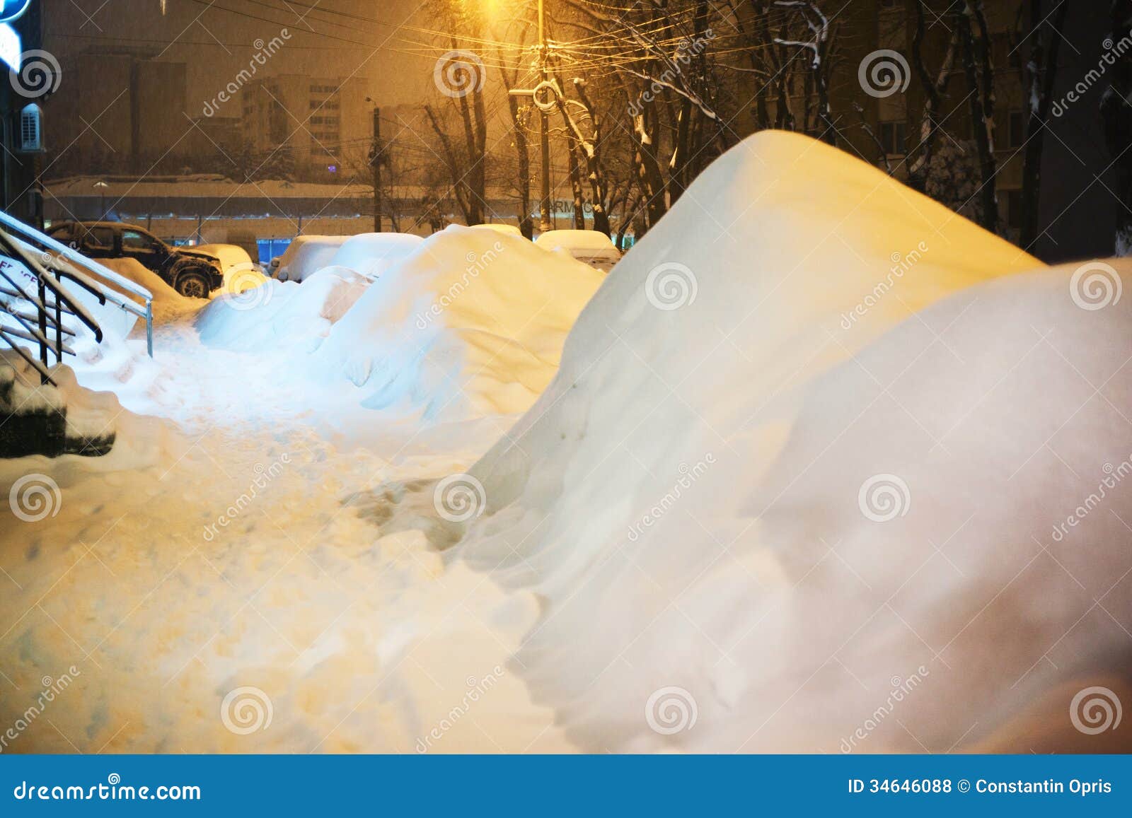 Big snow stock photo. Image of snowfall, covered, heavy - 34646088