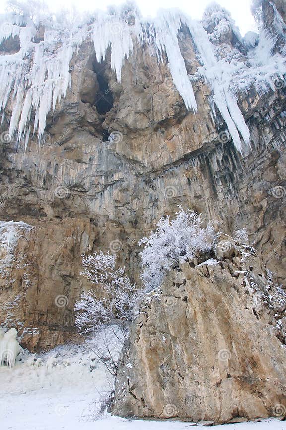 Winter cliff stock photo. Image of landscape, nature - 64944964