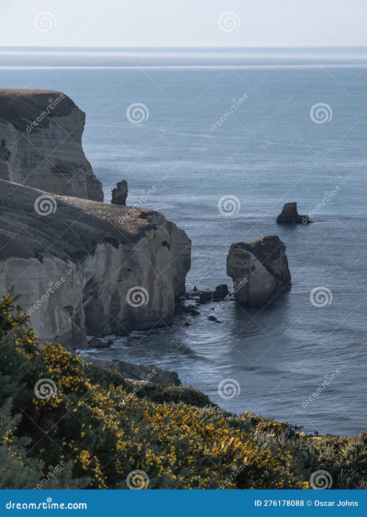 Winter cliffs over ocean stock photo. Image of geology - 276178088