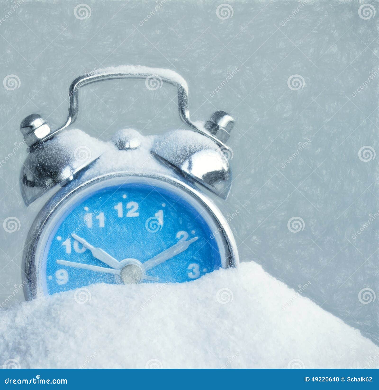 Winter clock stock photo. Image of clock, frozen, competition - 49220640