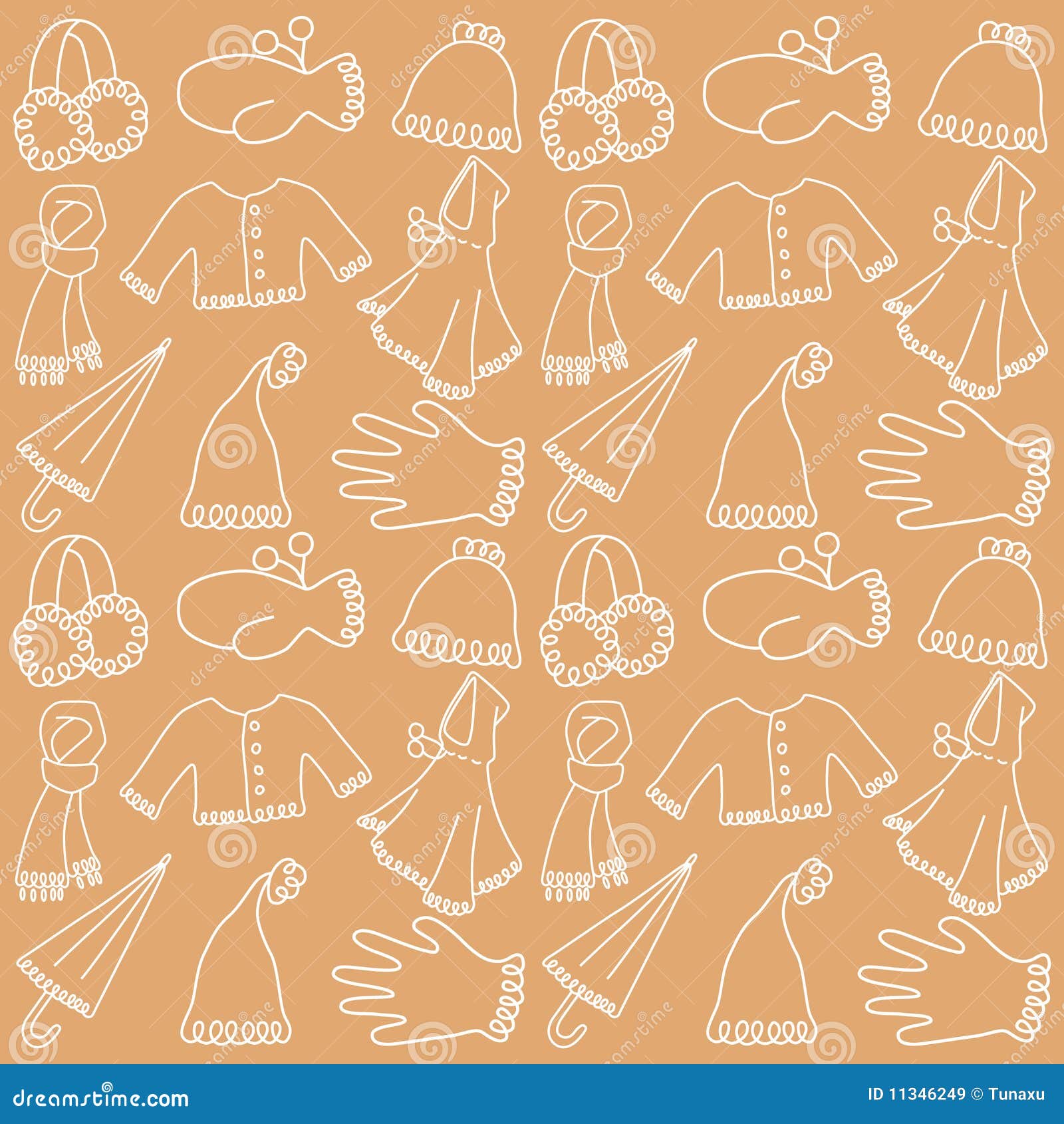 Winter clothes pattern stock vector. Illustration of nature - 11346249
