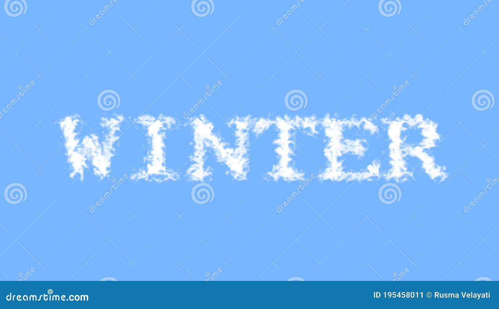 Winter Cloud Text Effect Sky Isolated Background Stock Illustration ...