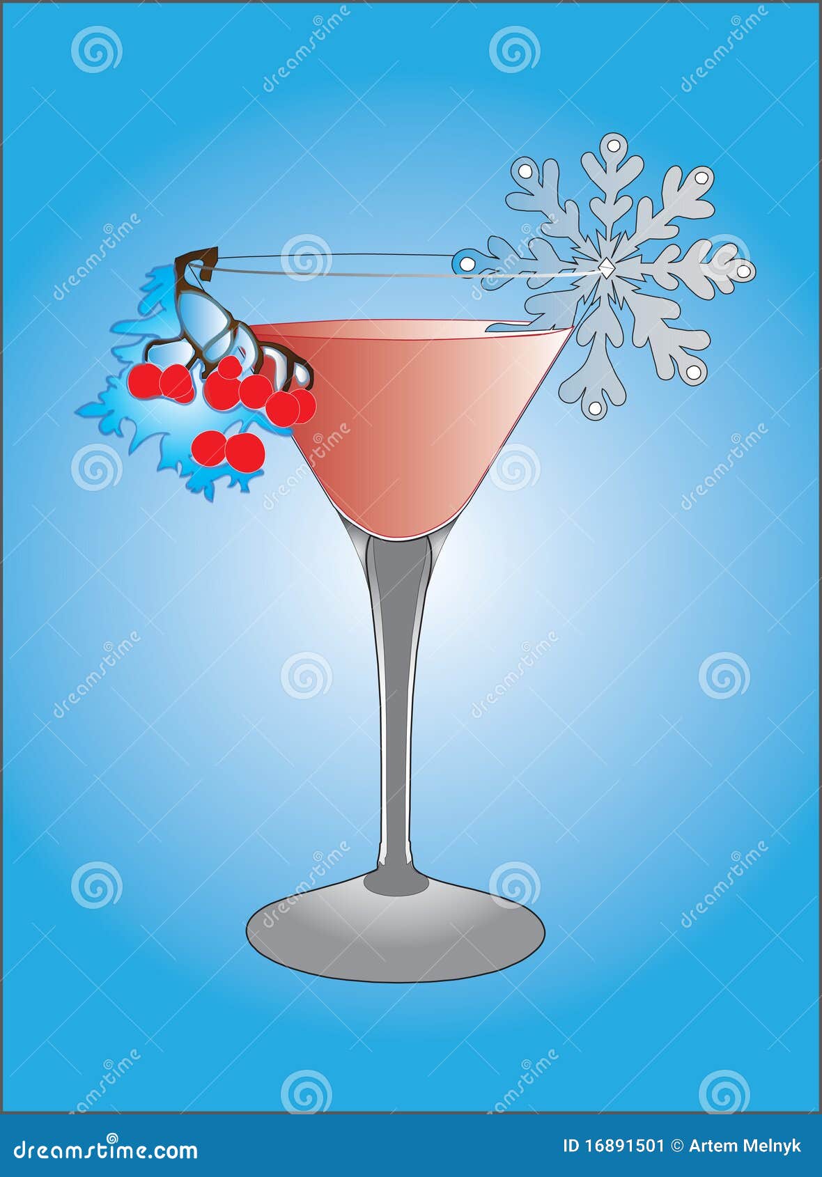 Winter cocktail stock vector. Illustration of winter - 16891501