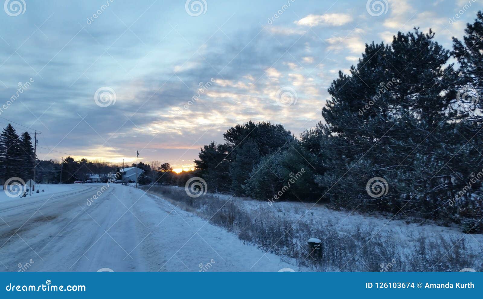 Early morning snow stock photo. Image of early, snow - 126103674