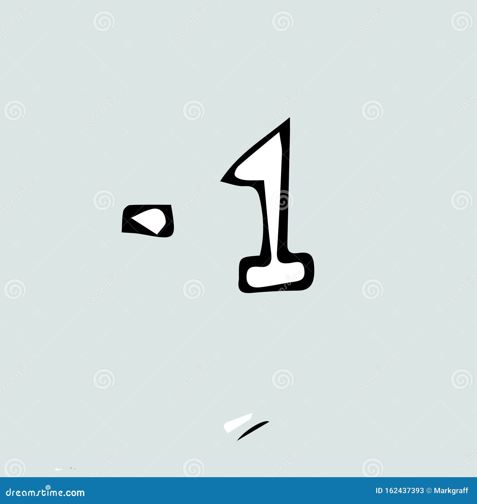 Winter or Cold Idea, Minus One Degree Celsius Stock Illustration ...