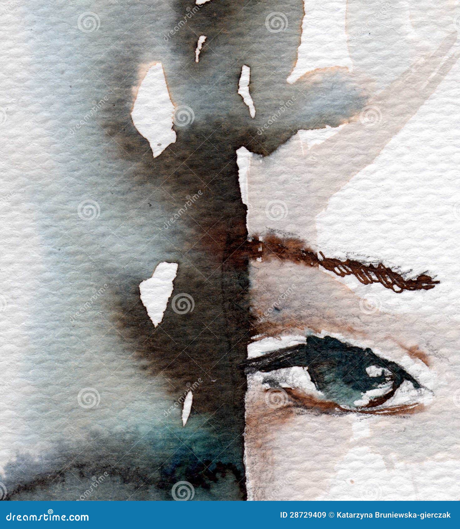 Winter, cold portrait stock illustration. Illustration of eyes - 28729409