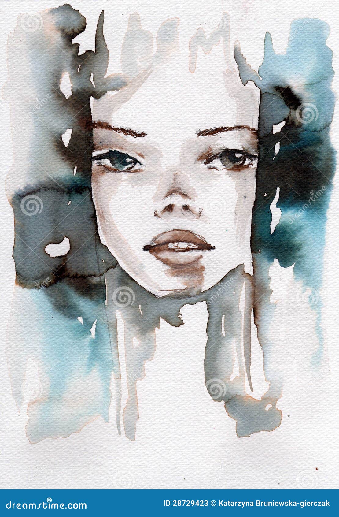 Winter, cold portrait stock illustration. Illustration of face - 28729423