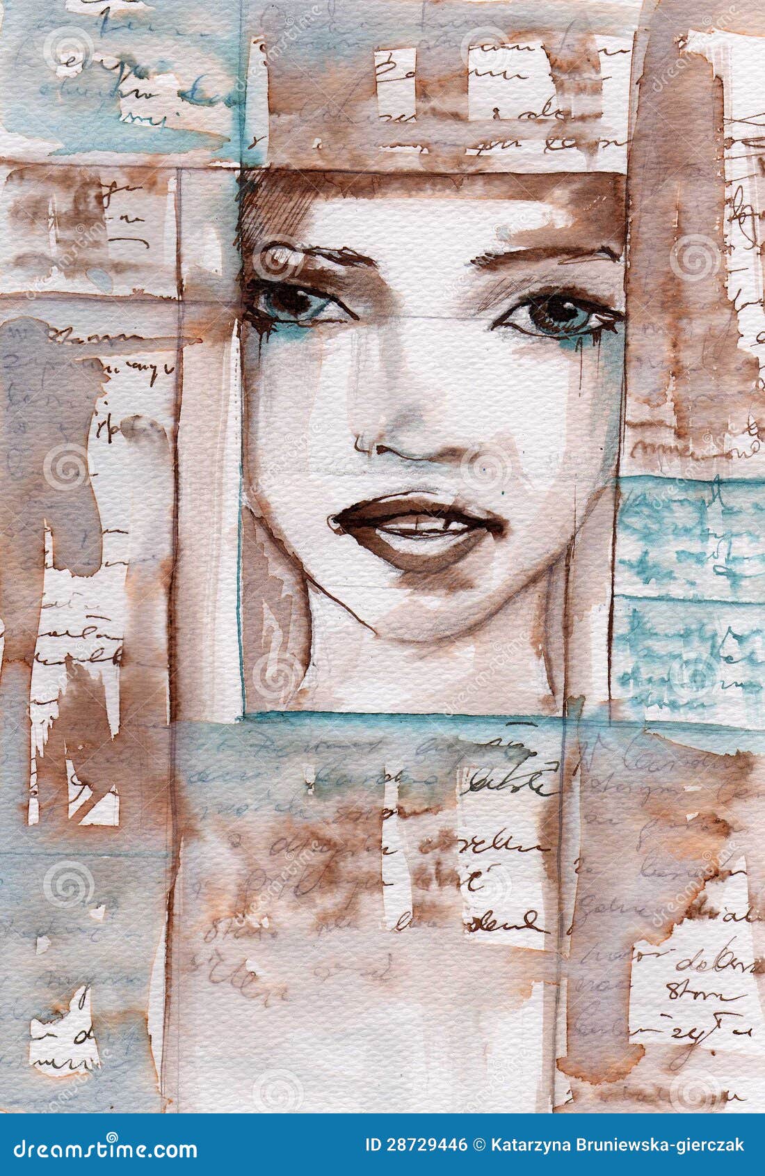 Winter, cold portrait stock illustration. Illustration of portrait ...