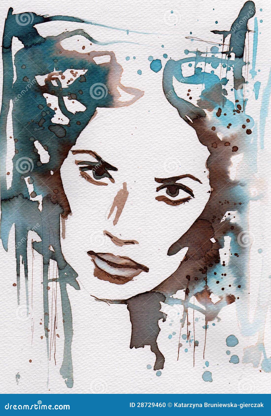 Winter, cold portrait stock illustration. Illustration of mouth - 28729460