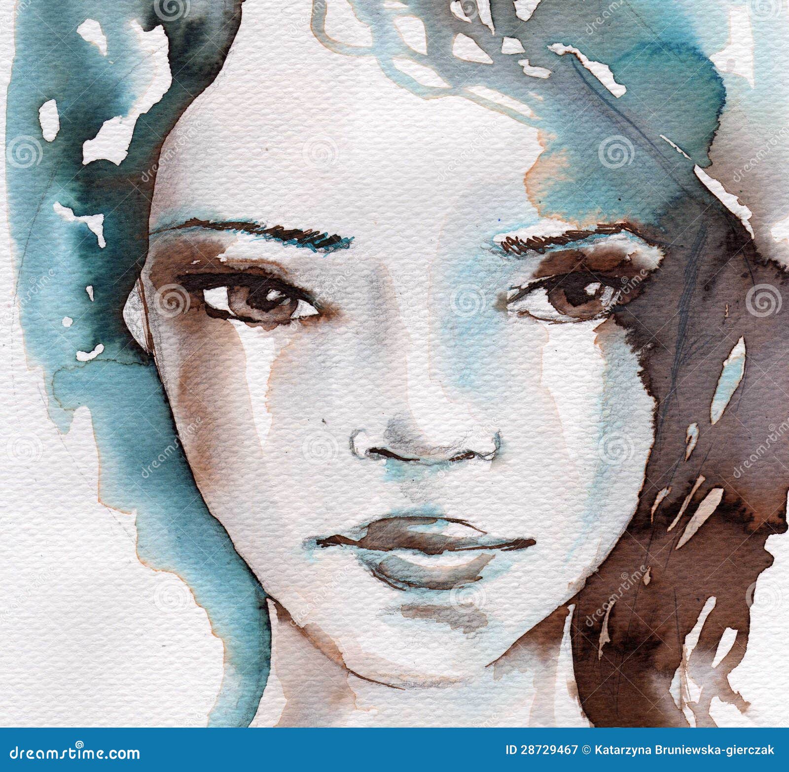 Winter, cold portrait stock illustration. Illustration of sensitive ...