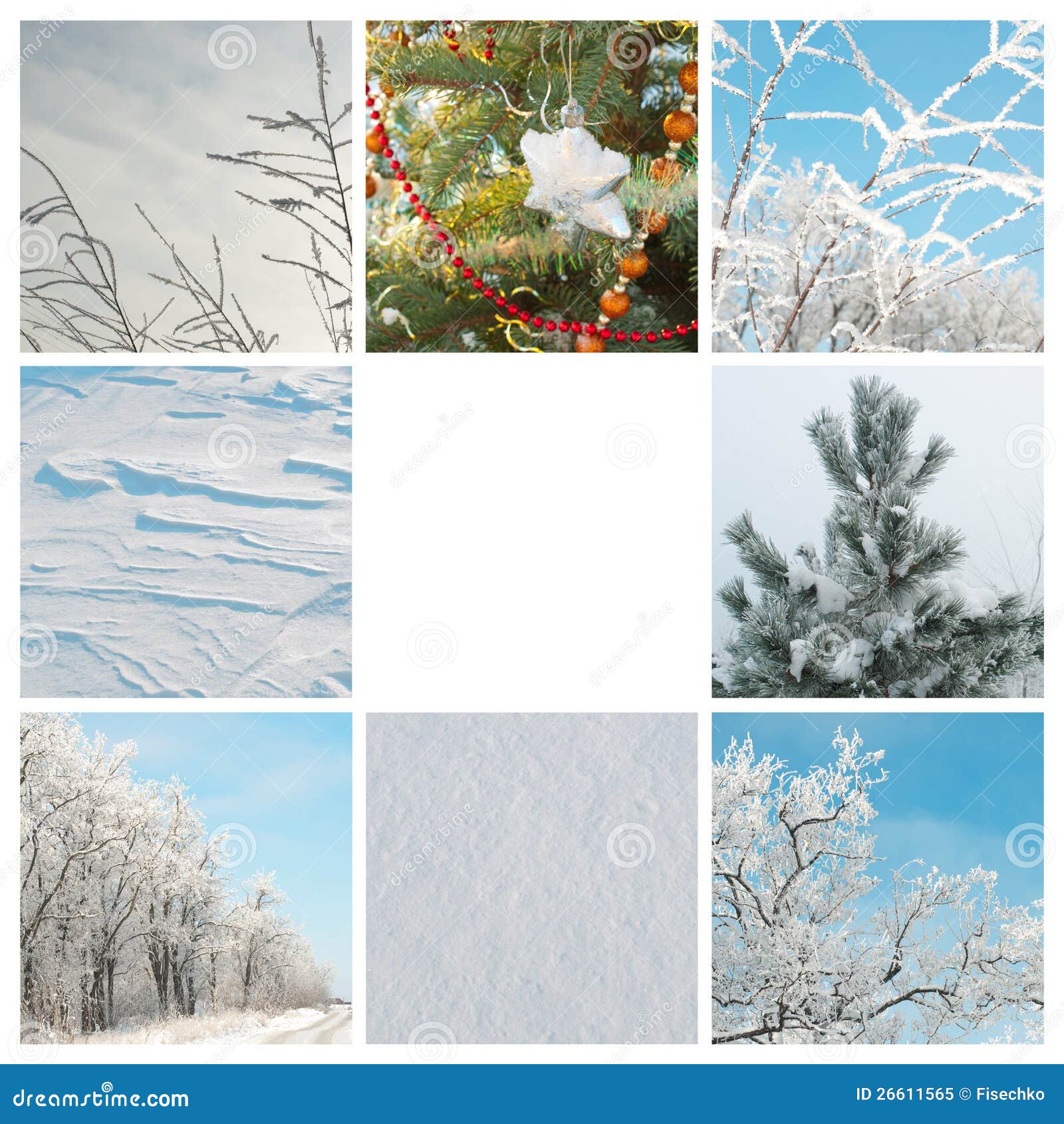 Winter collage stock image. Image of background, macro - 26611565