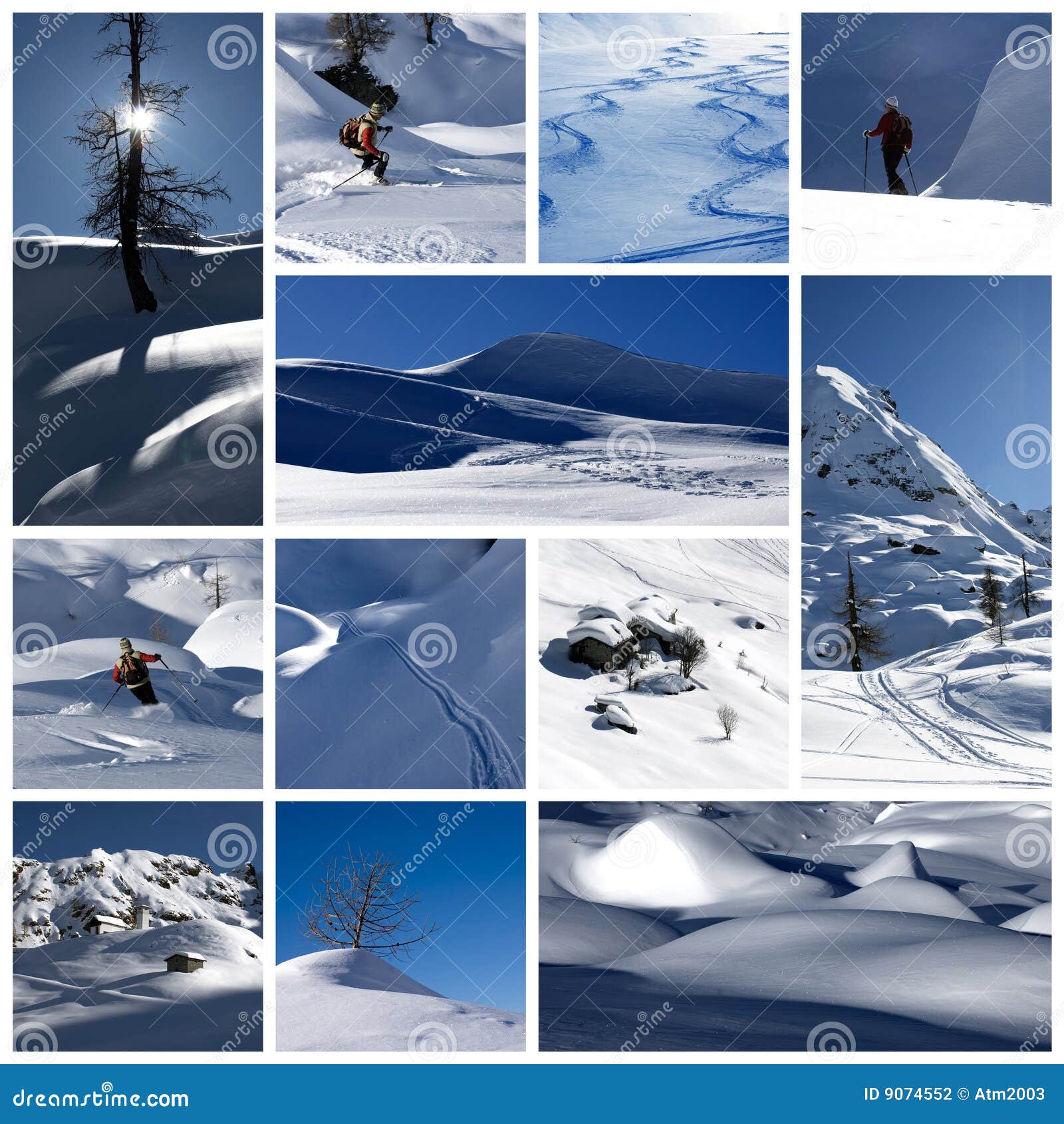 Winter collage stock photo. Image of peaceful, light, peak - 9074552