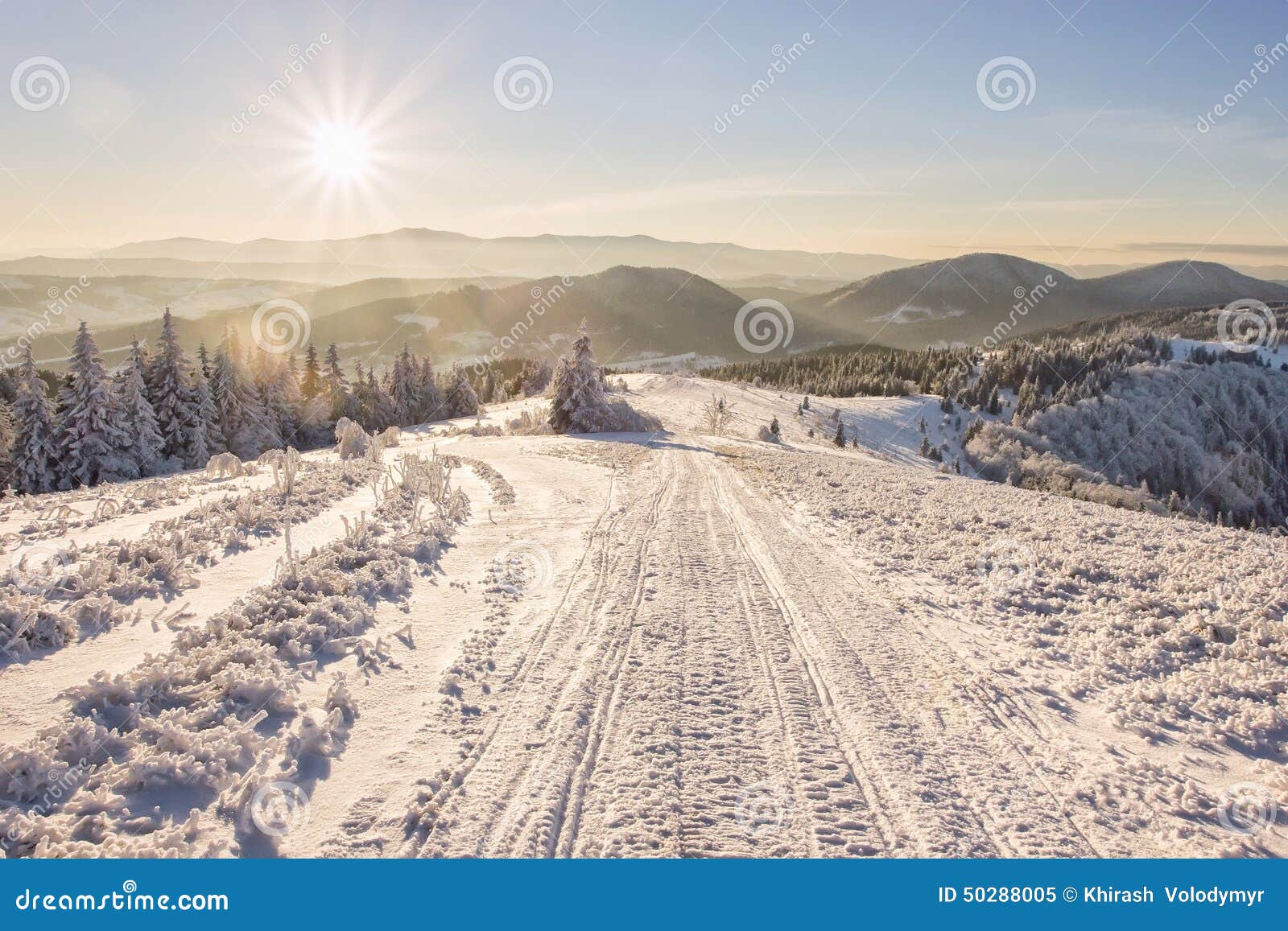 Winter Panoramic Landscape, Amazing Sunset View, Beautiful Landscap[e ...