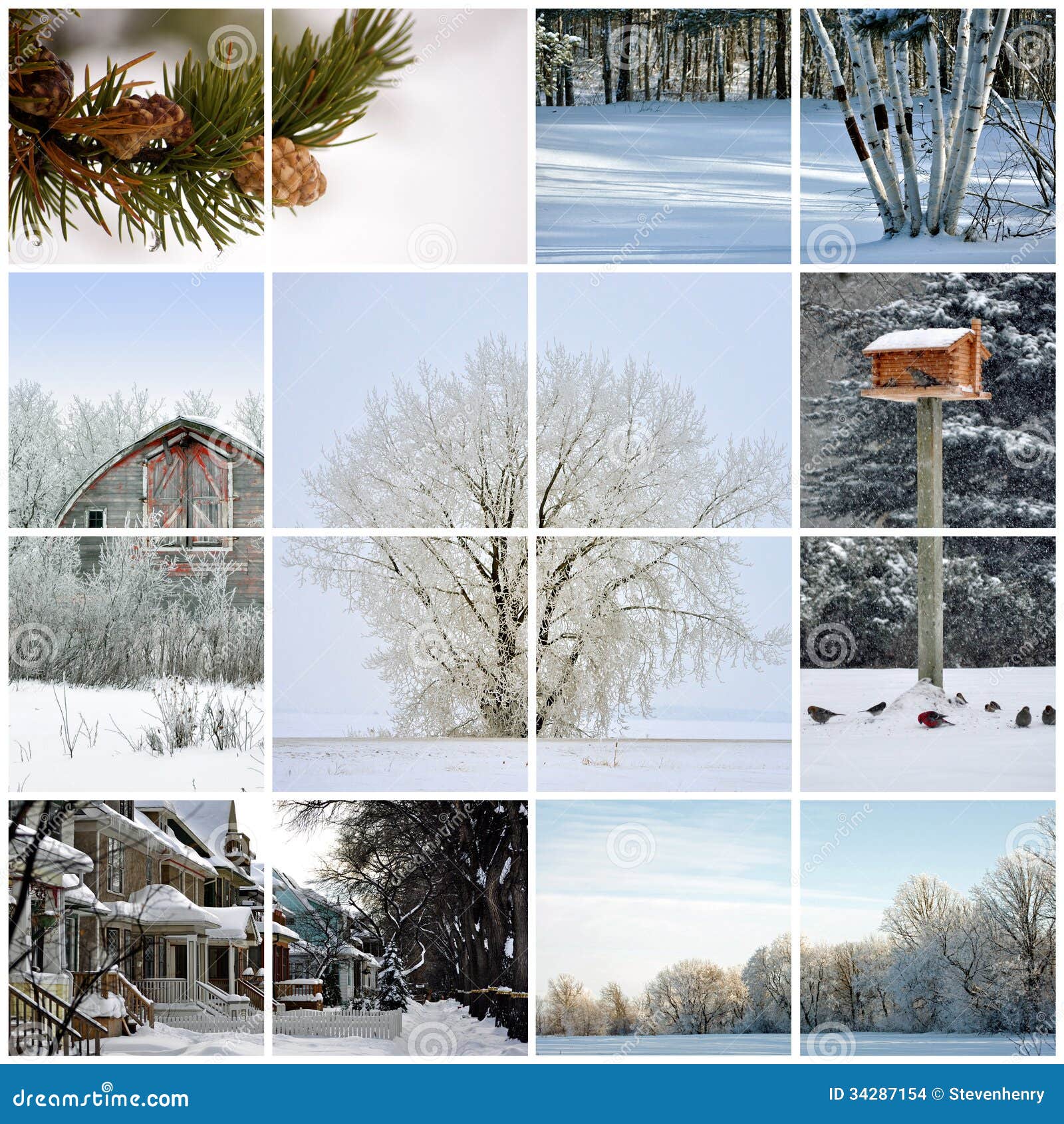 Winter collage stock photo. Image of country, beautiful - 34287154