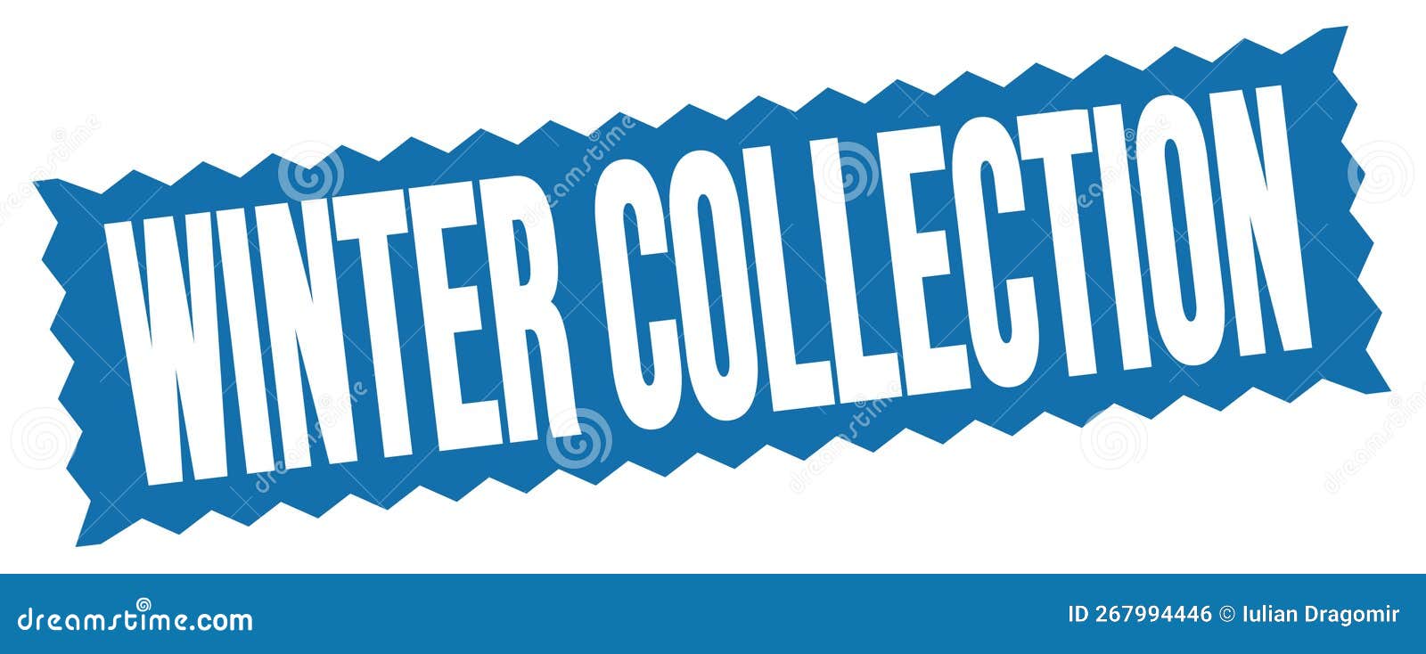 WINTER COLLECTION Text Written on Blue Stamp Sign Stock Illustration ...