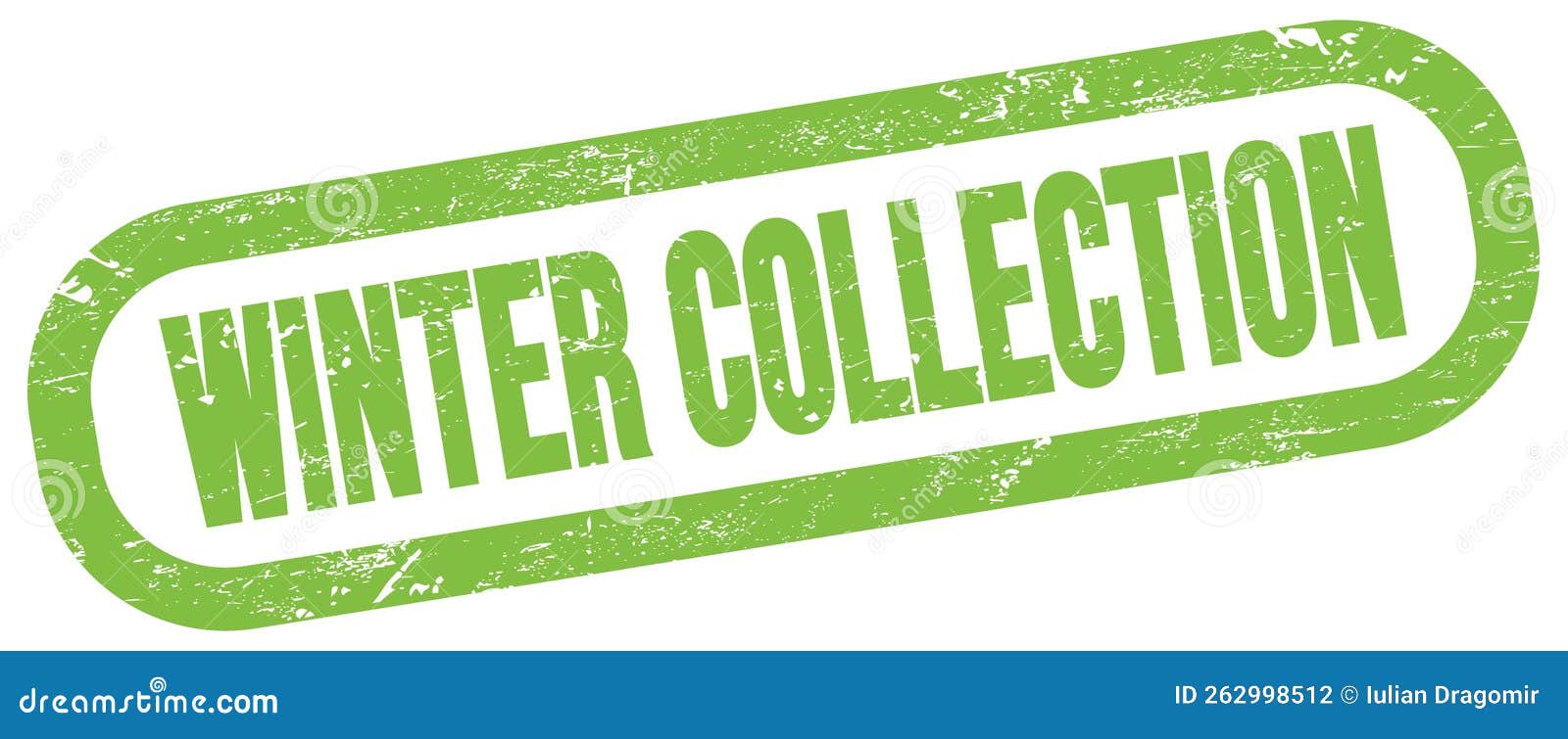 WINTER COLLECTION, Text Written on Green Stamp Sign Stock Illustration ...