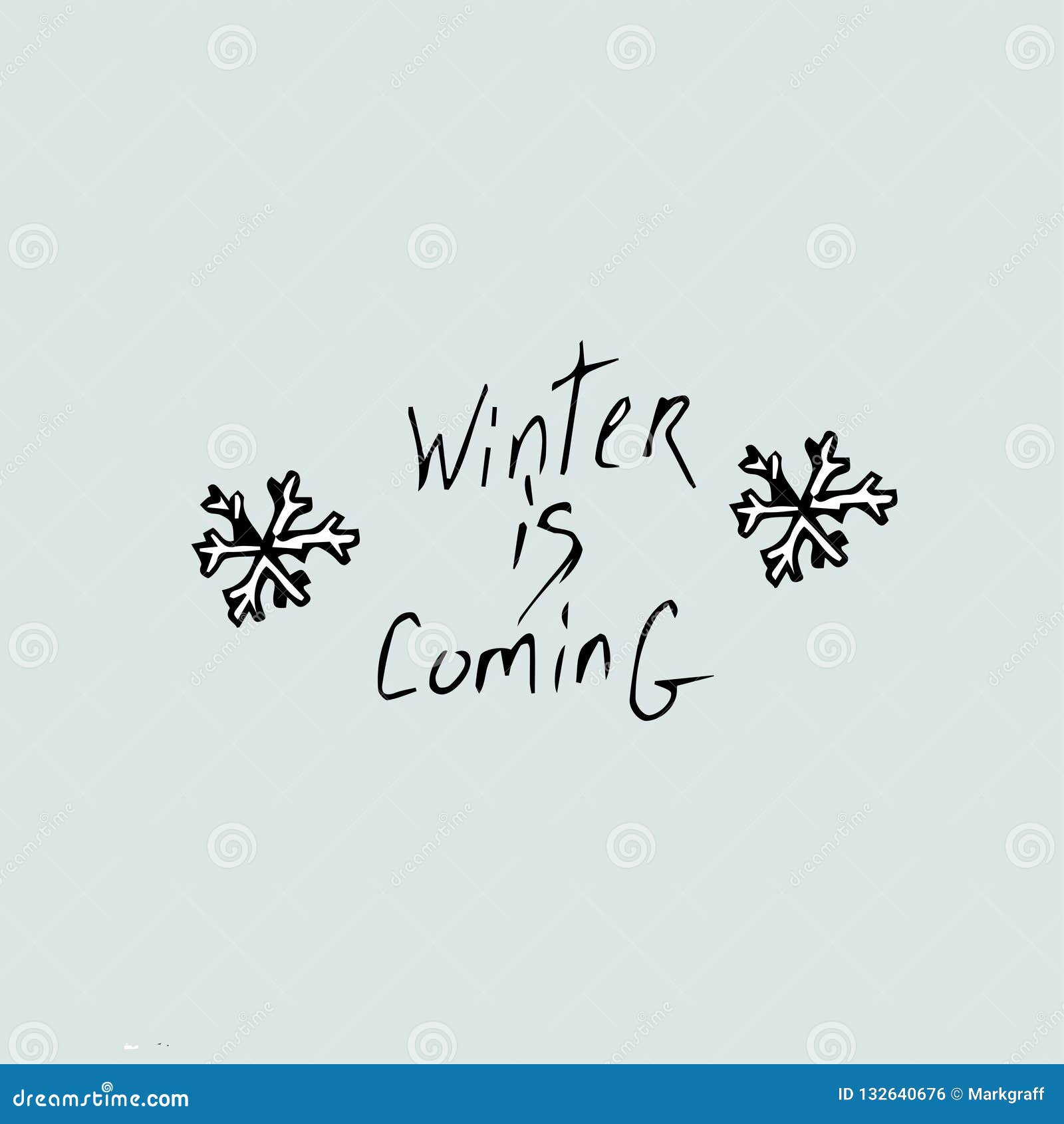 Winter is Coming Design Background, Vector Illustration. Stock Vector ...