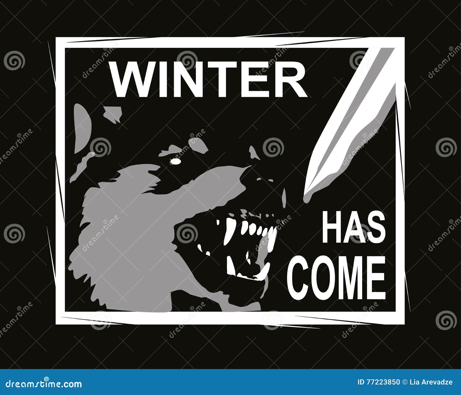Winter is Coming Design for Tshirt Stock Vector - Illustration of black ...