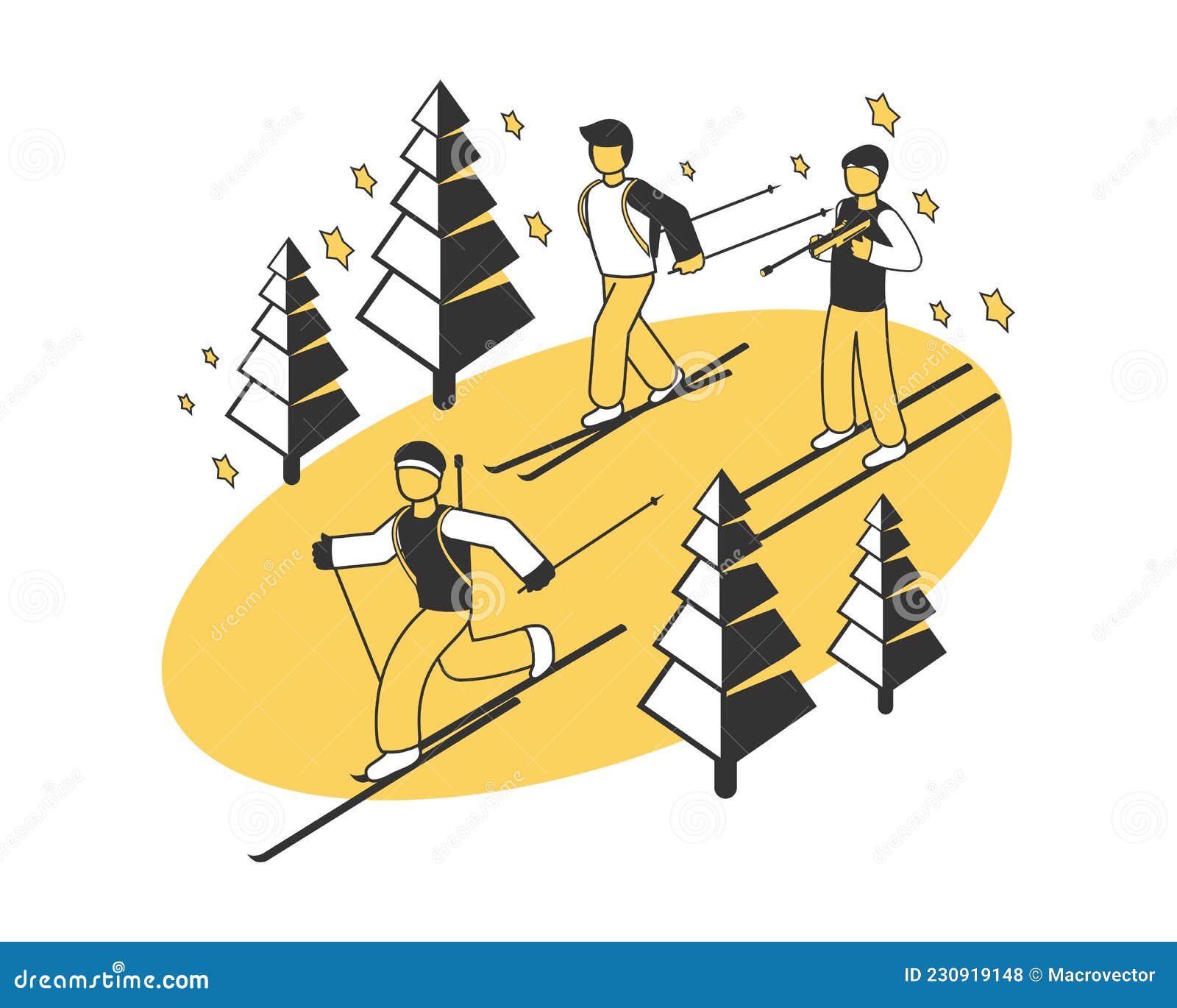 Winter Competition Composition Stock Vector - Illustration of seasonal ...