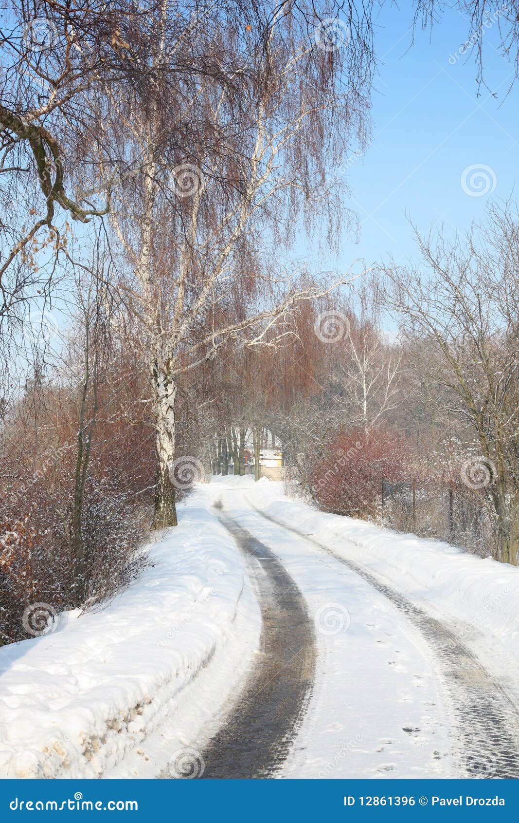 Winter country road stock photo. Image of blue, season - 12861396