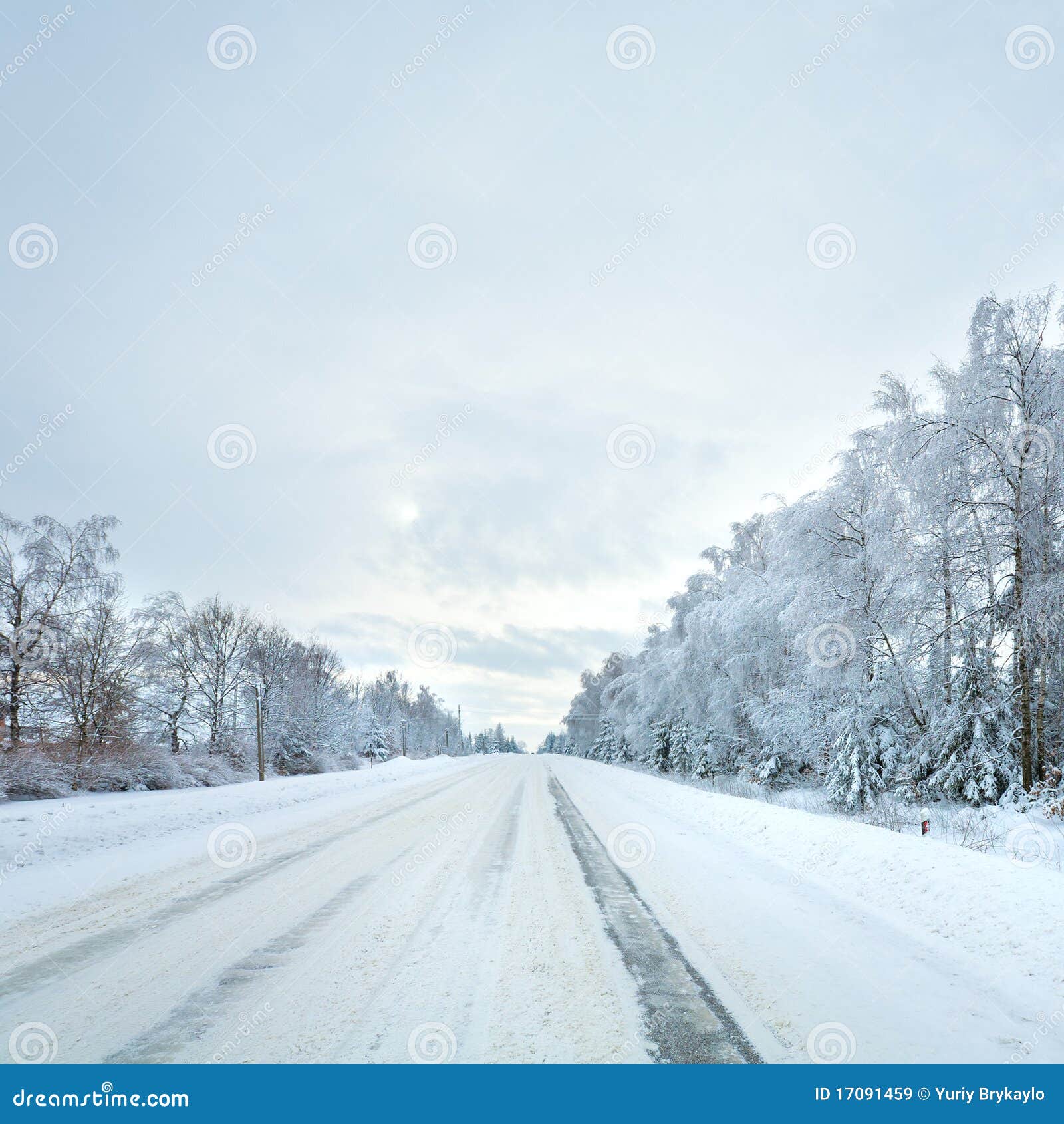 Winter country road stock image. Image of side, cloudiness - 17091459