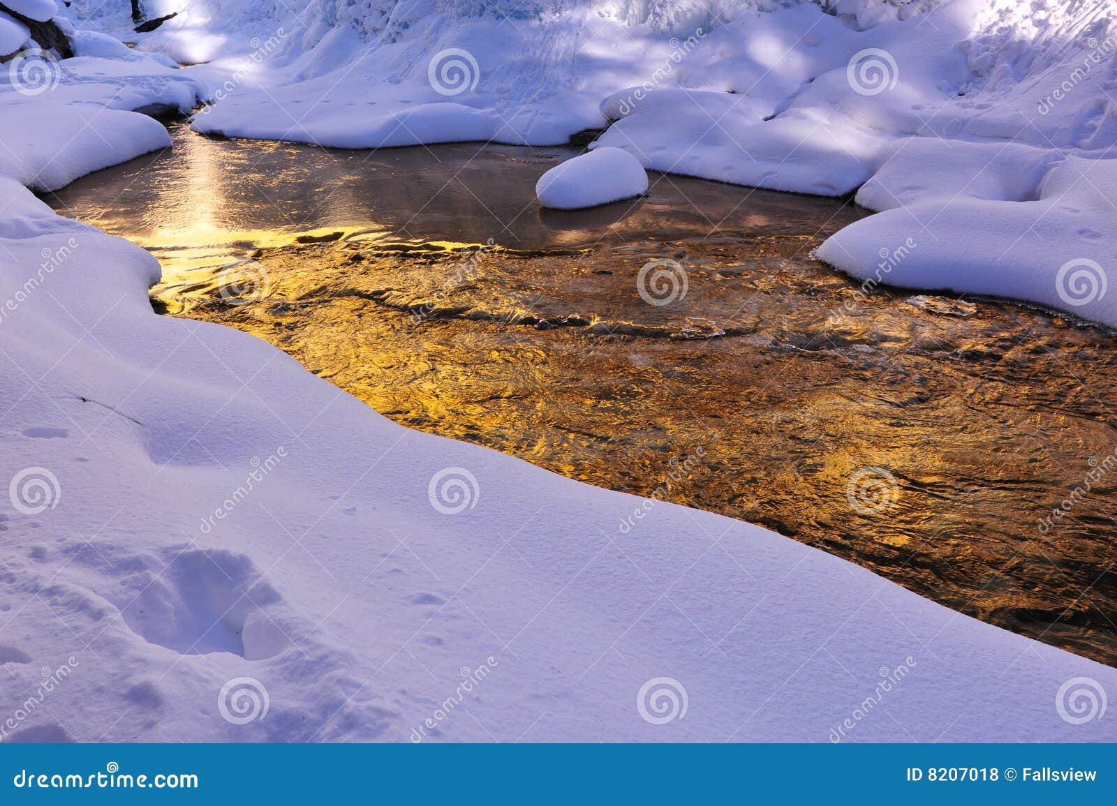 Winter creek stock photo. Image of canada, shore, landscape - 8207018