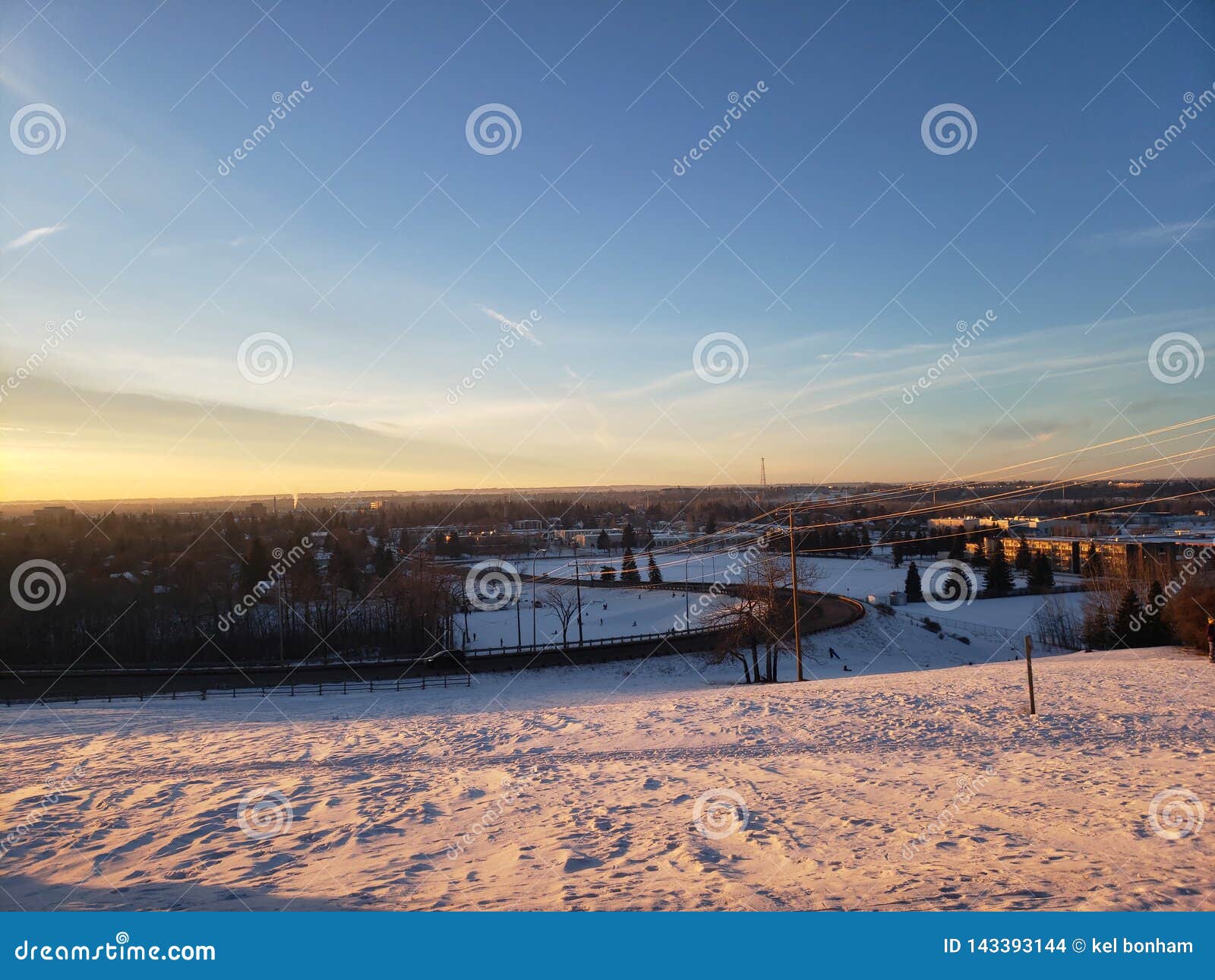 Winter Day Showing the City of Red Deer Alberta Stock Photo - Image of ...