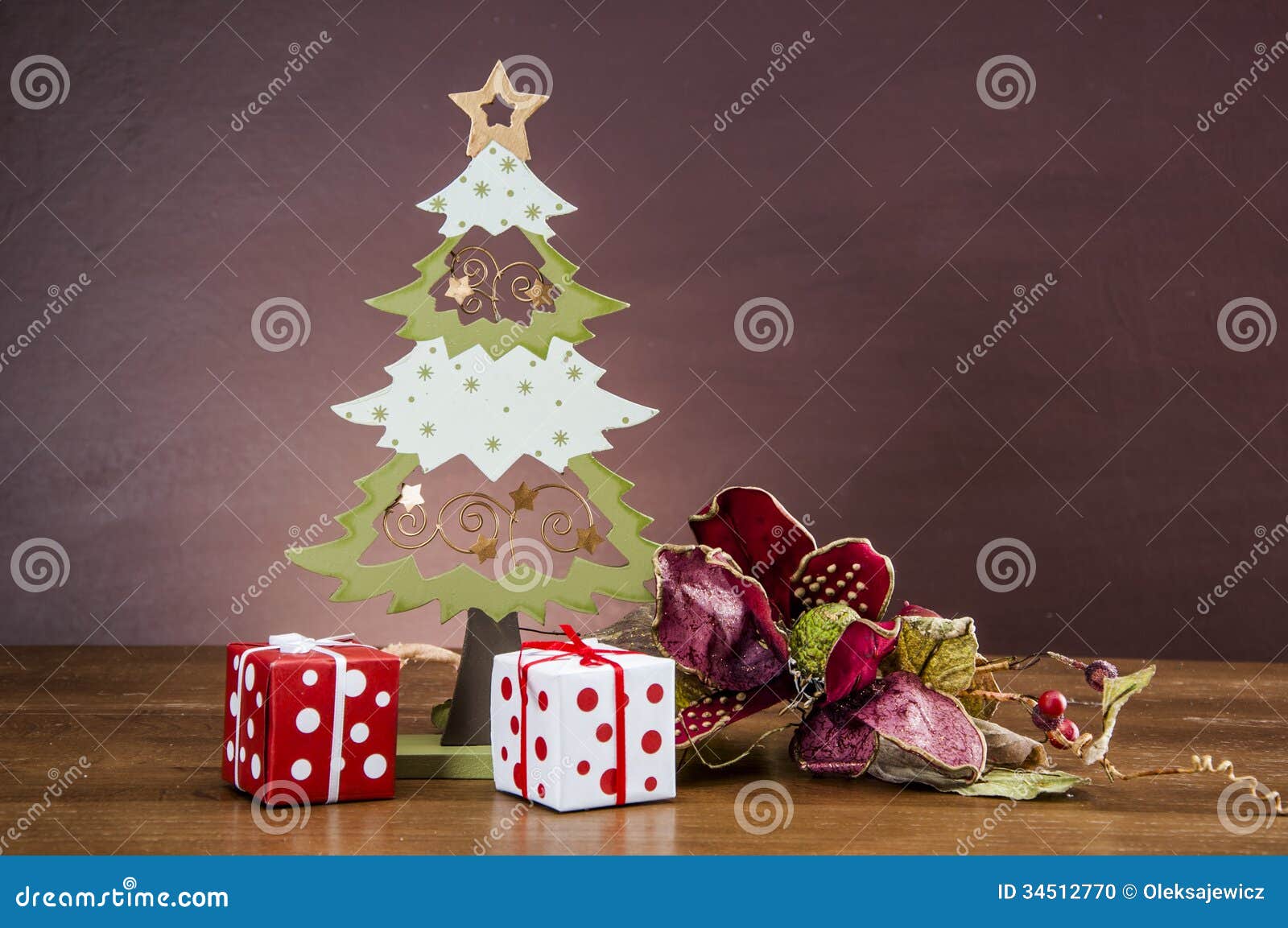 Winter Decorations with Christmas Stuff Stock Photo - Image of decor ...