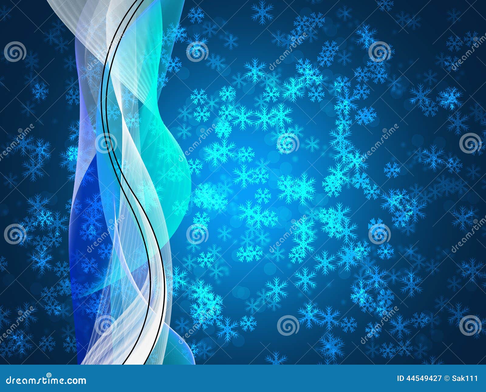 Winter Delightful Snowfall Colorful Elegant on Abstract Background ...