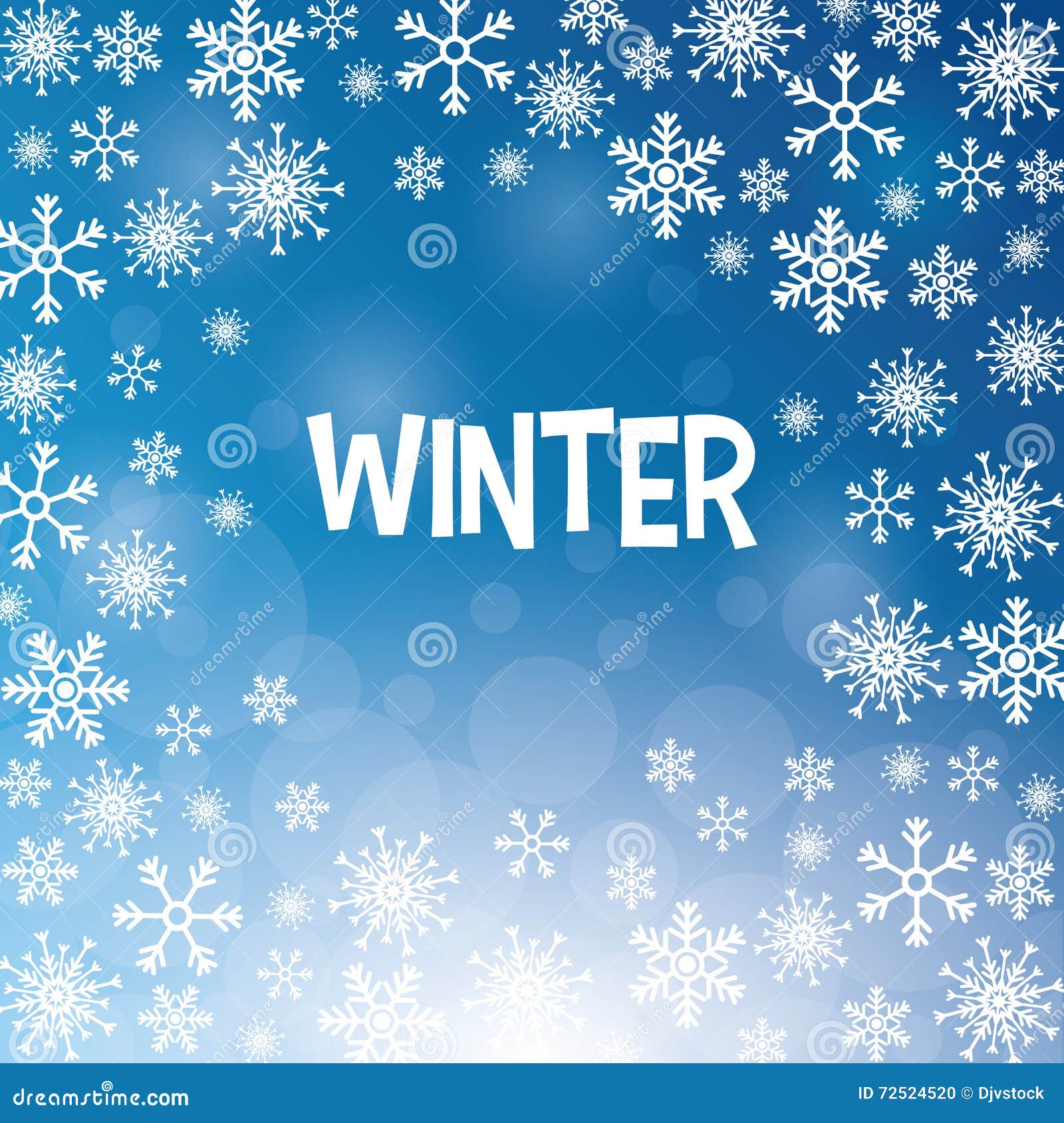 Winter Design. Blue Background. Flat Illustration Stock Vector ...