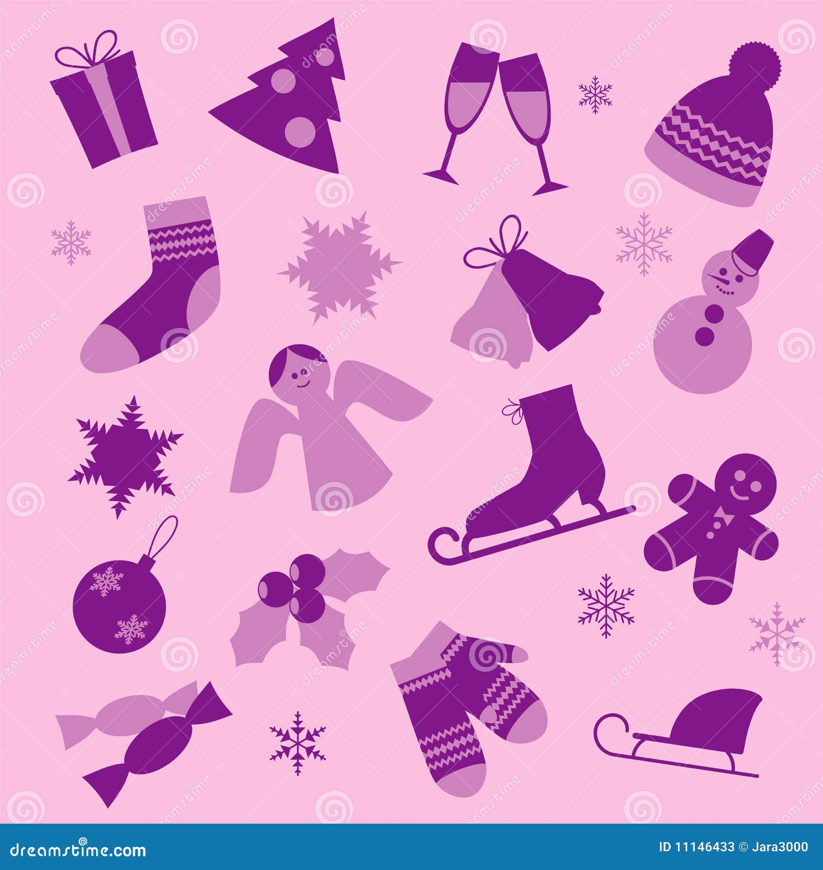 Winter design elements. stock vector. Illustration of candle - 11146433