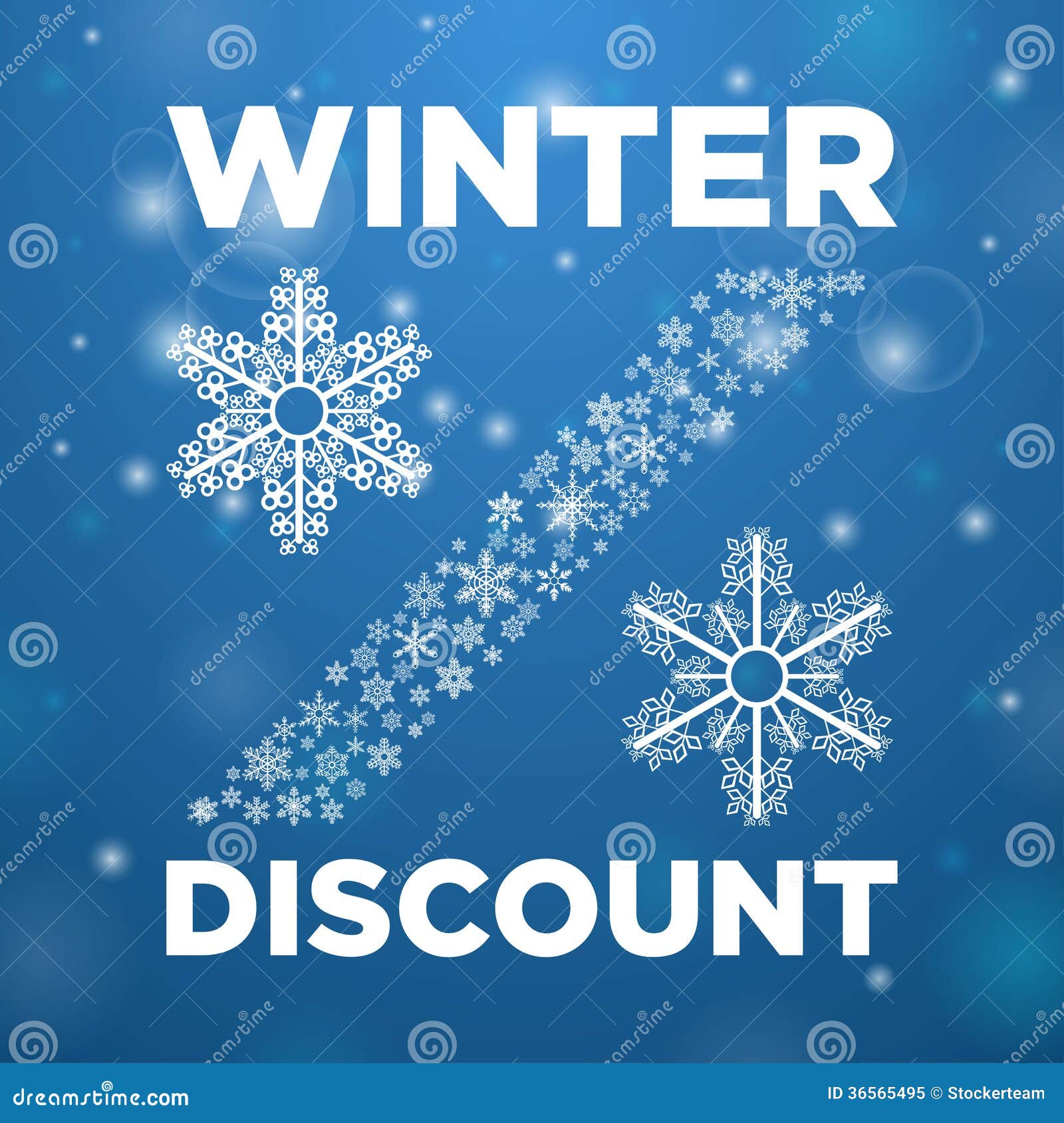 Winter Discount and Snow Lane Stock Illustration - Illustration of ...
