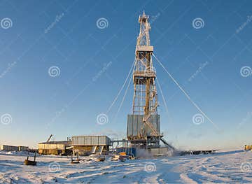 Winter Drilling Rig stock photo. Image of industry, winter - 13115462