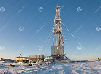 Winter Drilling Rig stock photo. Image of industry, winter - 13115462
